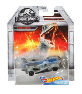 hot wheels jurrasic world velociraptor blue, vehicle