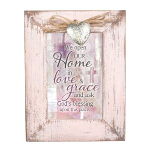 cottage garden open home love and grace blush pink distressed locket easel back picture frame