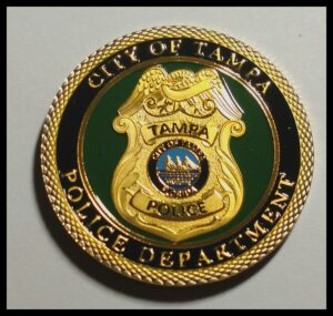 tampa police department colorized challenge art coin