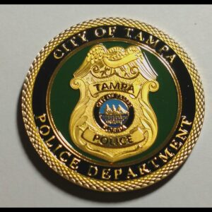 Tampa Police Department Colorized Challenge Art Coin