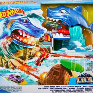 Hot Wheels City Shark Beach Battle Play Set Multicolor