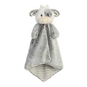 ebba aurora® snuggly cuddlers luvster™ coby cow baby stuffed animal - comforting companion - security and sleep aid - gray 16 inches