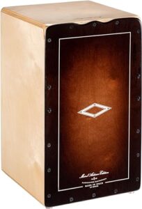 meinl artisan string cajon with espresso burst frontplate / baltic birch body - made in spain - soleá line, 2-year warranty (aesleb)