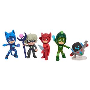 pj masks super moon adventure collectible figures, 5 pack, kids toys for ages 3 up by just play