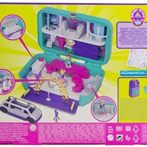 Polly Pocket Hidden Places Dance Par-taay! Case with Dance Theme, Dolls & Accessories