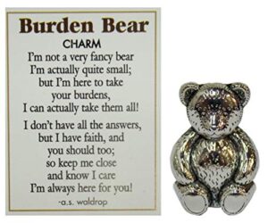 burden bear zinc pocket charm w/story card by ganz