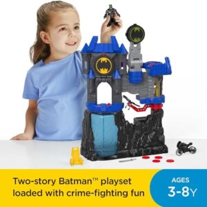 Fisher-Price Imaginext DC Super Friends Batman Toy, Wayne Manor Batcave Playset with Figure & Batcyle for Pretend Play Kids Ages 3+ Years (Amazon Exclusive)