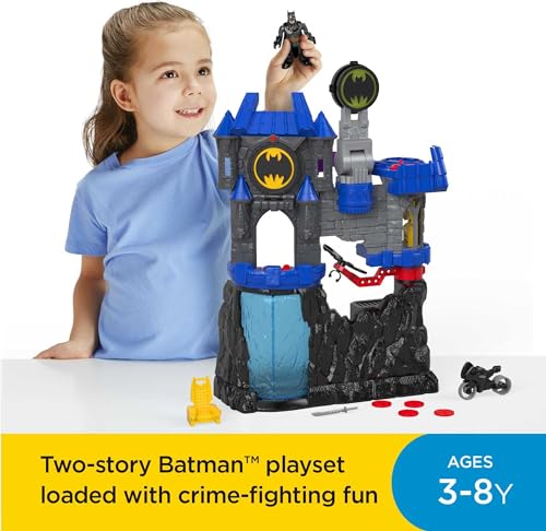 Fisher-Price Imaginext DC Super Friends Batman Toy, Wayne Manor Batcave Playset with Figure & Batcyle for Pretend Play Kids Ages 3+ Years (Amazon Exclusive)