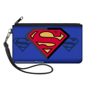 buckle-down junior's zip wallet superman small, multicolor, 6.5" x 3.5"