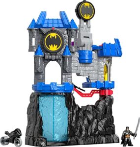 fisher-price imaginext dc super friends batman toy, wayne manor batcave playset with figure & batcyle for pretend play kids ages 3+ years (amazon exclusive)