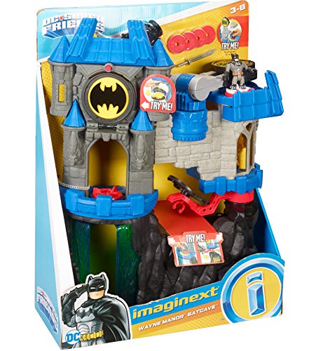 Fisher-Price Imaginext DC Super Friends Batman Toy, Wayne Manor Batcave Playset with Figure & Batcyle for Pretend Play Kids Ages 3+ Years (Amazon Exclusive)