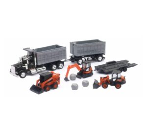 new ray kubota construction vehicle with 1:43 kenwood dump truck set