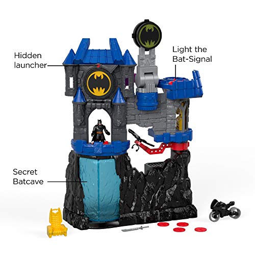 Fisher-Price Imaginext DC Super Friends Batman Toy, Wayne Manor Batcave Playset with Figure & Batcyle for Pretend Play Kids Ages 3+ Years (Amazon Exclusive)