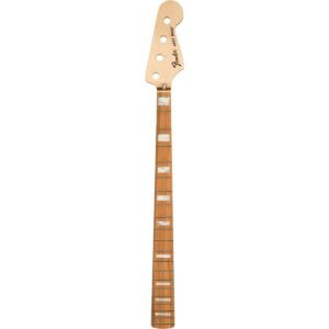 fender classic series 70s jazz bass neck, c shape, 20 vintage frets, pau ferro fingerboard, with block inlays