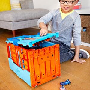 Hot Wheels Race Crate with 3 Stunts in 1 Set Portable Storage Ages 6 to 10