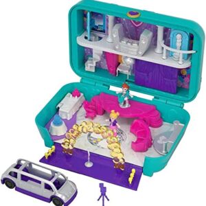 Polly Pocket Hidden Places Dance Par-taay! Case with Dance Theme, Dolls & Accessories