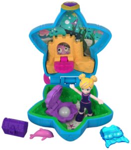 polly pocket tiny pocket places aquarium compact with micro polly doll & accessories