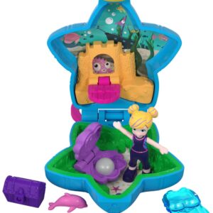 Polly Pocket Tiny Pocket Places Aquarium Compact with Micro Polly Doll & Accessories