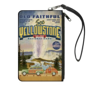 buckle-down junior's zip wallet yellowstone small, multicolor, 6.5" x 3.5"