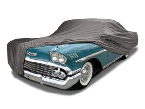 carscover custom fit 1958-1972 chevy impala/bel air/biscayne car cover ironshield leatherette all weatherproof waterproof 100% block sun, rain, dust