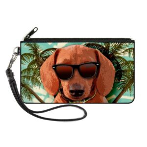 buckle-down womens buckle-down zip dachshund dog small wallet, multicolor, 6.5 x 3.5 us