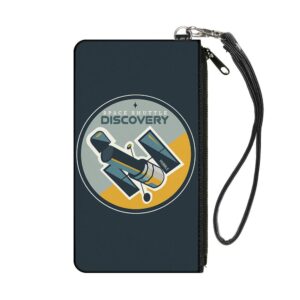 buckle-down junior's zip wallet shuttle discovery hubble tele small, multicolor, 6.5" x 3.5"