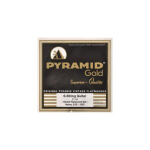 pyramid gold flatwound heavy electric guitar strings 13-52