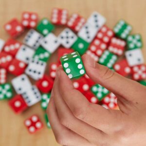 EAI Education Dice: Red/Green/White - Set of 36