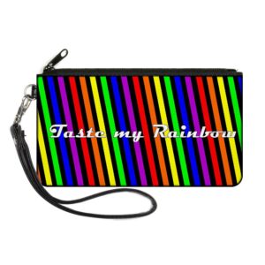 buckle-down junior's zip wallet rainbow quote large, multicolor