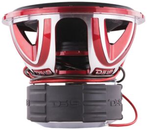 ds18 hooligan x15.1d subwoofer in red with kevlar enforced paper cone and upgraded spider - 6,000w max, 4,000w rms, dual 1 ohms - powerful car audio bass speaker (1 speaker)