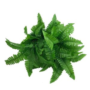 oopsu 5 bunches fake faux artificial boston ferns plants greenery bushes for indoor outside home garden office verandah wedding decor