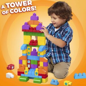 MEGA BLOKS 150 Toddlers Blocks Learning Toy Building Set, Let's Get Learning! For Toddlers 1-3