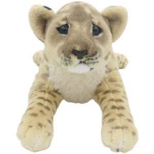 tagln realistic stuffed animals toys lion plush tiger leopard panther pillows (brown lioness, 19 inch)