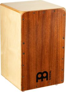 meinl cajon box drum with internal strings for snare effect - not made in china - mahogany frontplate / baltic birch body, woodcraft professional, 2-year warranty(wcp100mh)