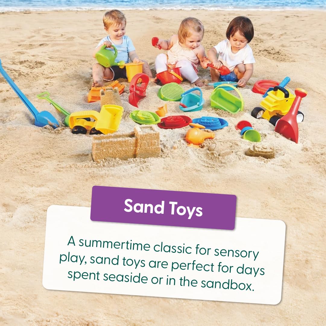 Hape 5-in-1 Beach Set Sand Toys for Toddlers 18 Months and Up