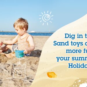 Hape 5-in-1 Beach Set Sand Toys for Toddlers 18 Months and Up