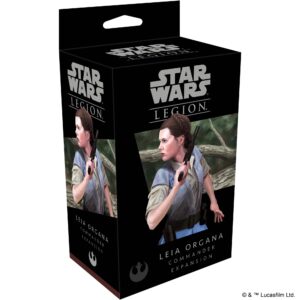 star wars legion leia organa expansion | two player battle game | miniatures game | strategy game for adults and teens | ages 14 and up | average playtime 3 hours | made by atomic mass games