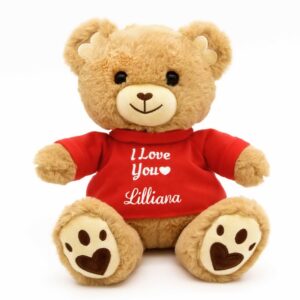 dibsies personalized teddy bear (i love you)