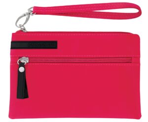 safescan scansafe transport wristlet with rfid protection, pink