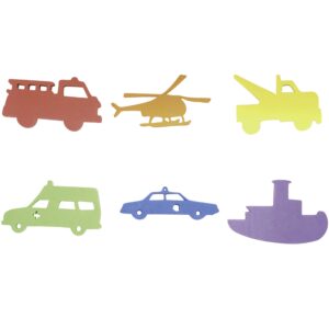 READY 2 LEARN Giant Stampers - Emergency Vehicles - Set of 6 - Easy to Hold Foam Stamps for Kids - Arts and Crafts Stamps for Displays, Posters, Signs and DIY Projects