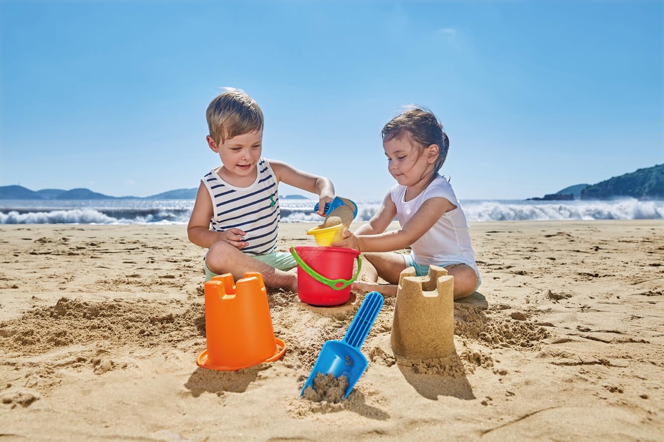 Hape 5-in-1 Beach Set Sand Toys for Toddlers 18 Months and Up