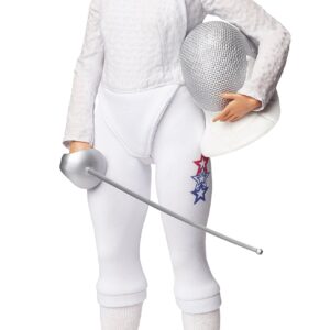 Barbie Ibtihaj Muhammad Doll with Fencing Uniform, Hijab, Sabre and Mask