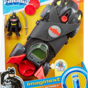 Fisher-Price Imaginext DC Super Friends Batman Toy Ninja Armor Batmobile & Figure Set for Preschool Pretend Play Kids Ages 3+ Years