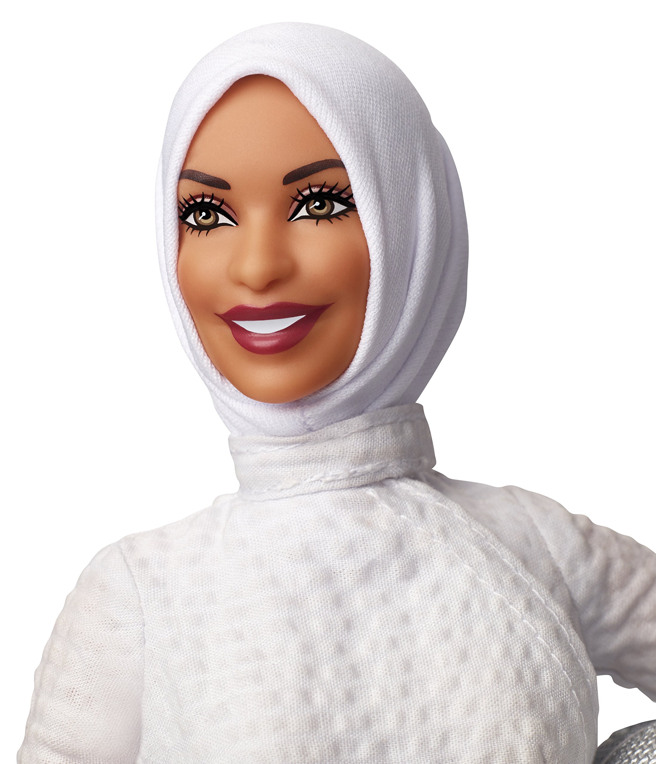 Barbie Ibtihaj Muhammad Doll with Fencing Uniform, Hijab, Sabre and Mask