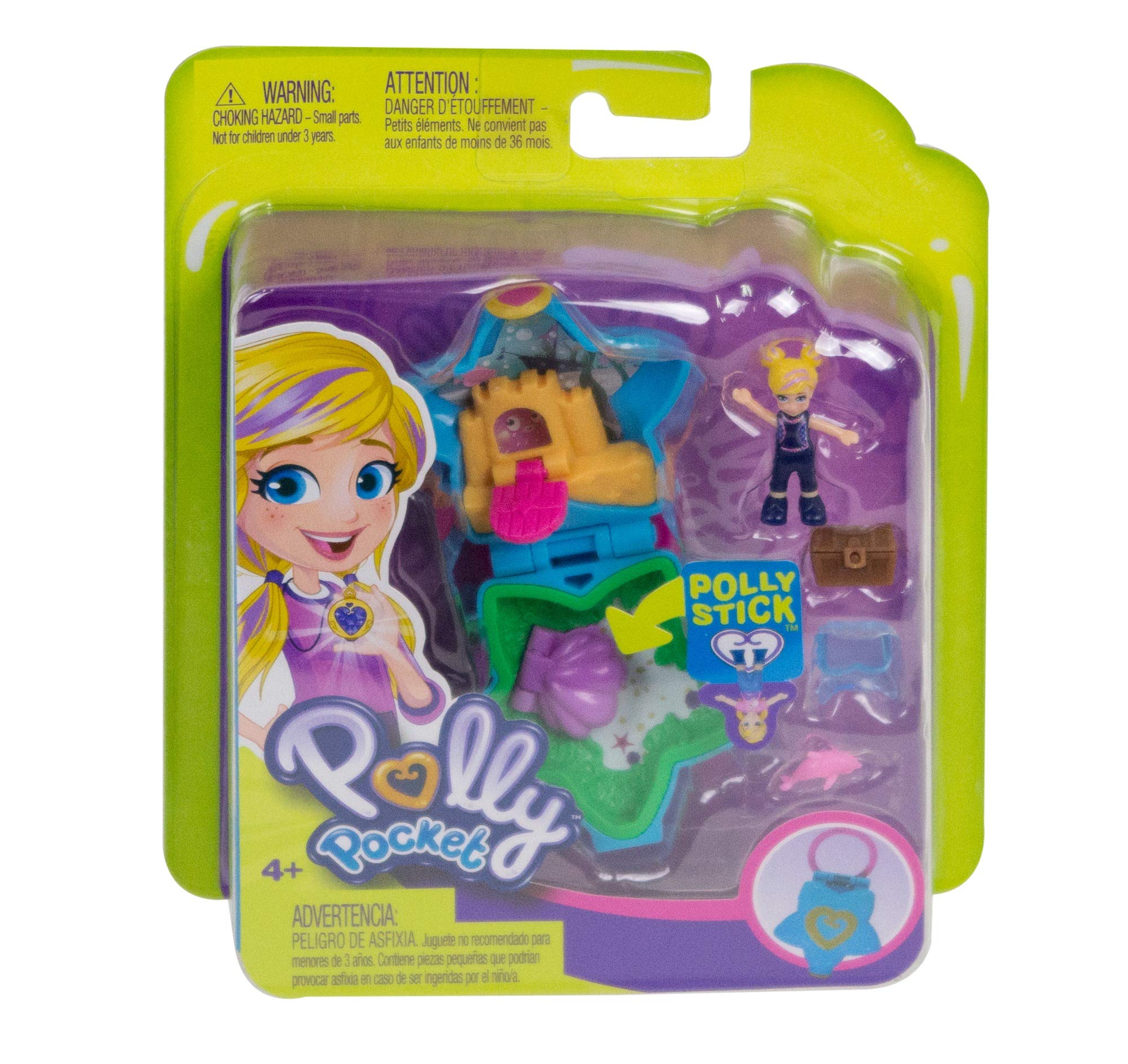 Polly Pocket Tiny Pocket Places Aquarium Compact with Micro Polly Doll & Accessories