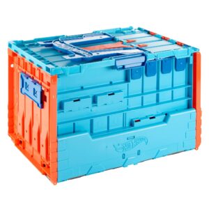 Hot Wheels Race Crate with 3 Stunts in 1 Set Portable Storage Ages 6 to 10