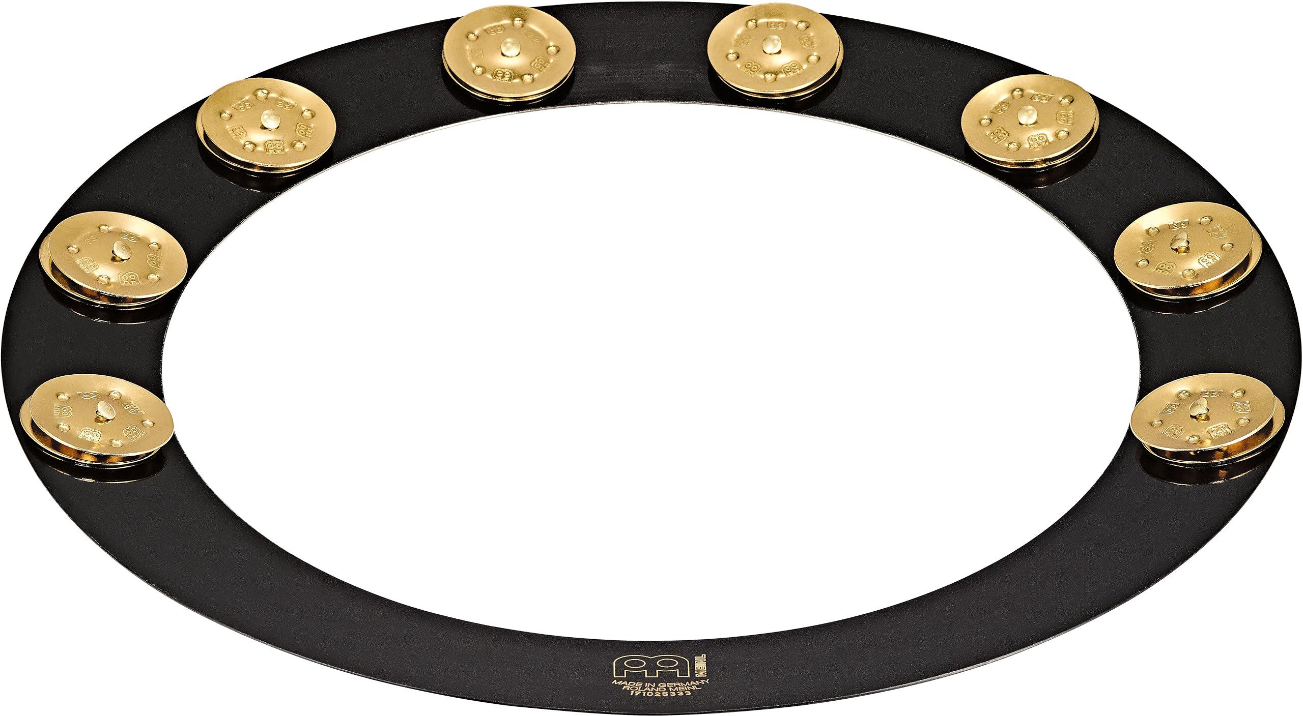 Meinl Percussion Backbeat Pro 13" Brass Hoop Tambourine with Brass Jingles for Snare Drums, TWO YEAR WARRANTY (BBP13)