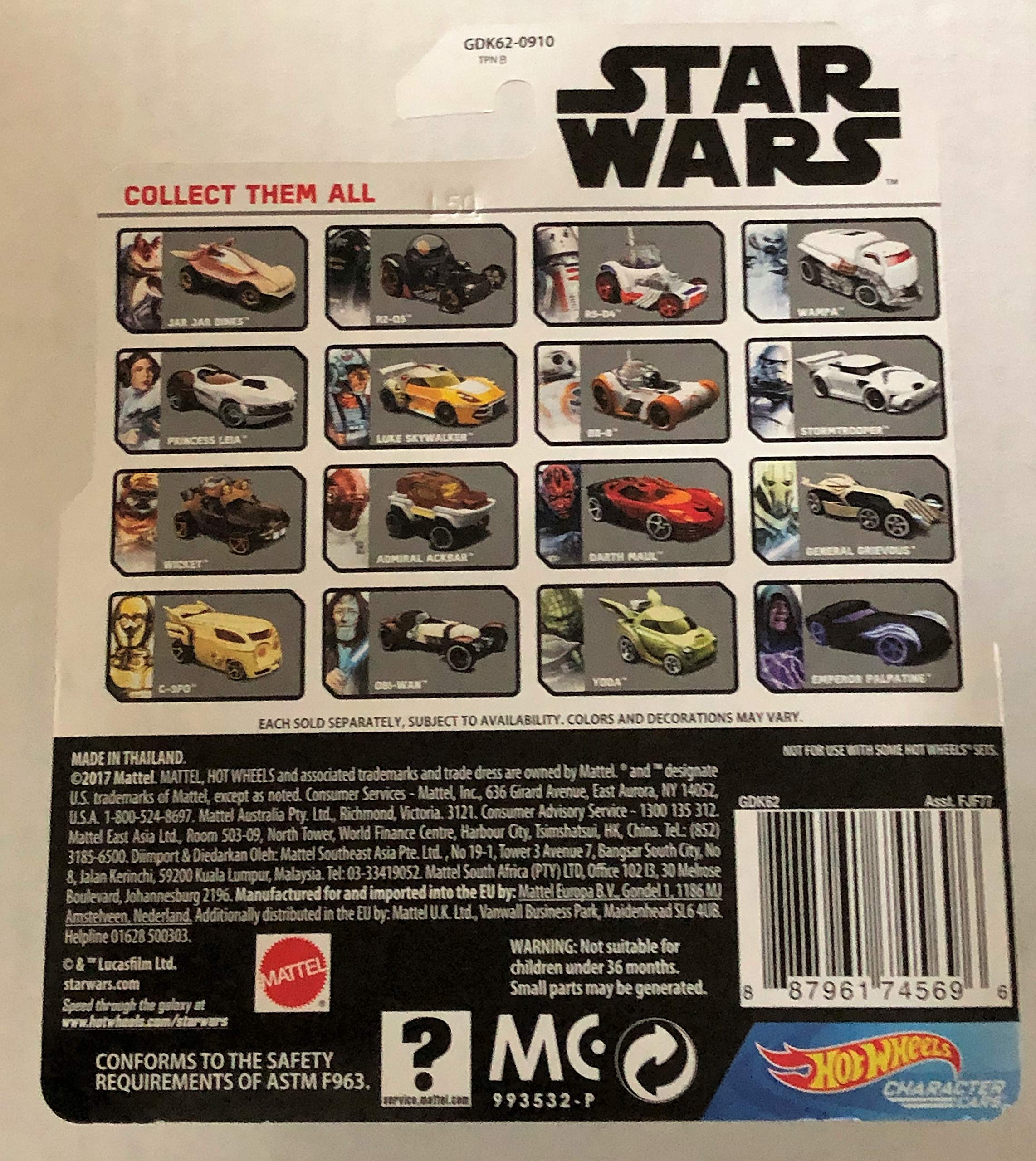 Hot Wheels Star Wars Darth Vader Character Car