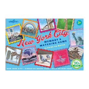 eeboo: new york city little memory and matching game, sharpens recognition, concentration and memory skills, for ages 3 and up, provides interaction between child and parent