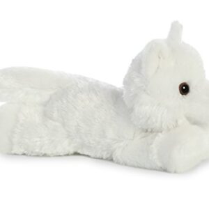 Aurora® Adorable Mini Flopsie™ White Wolf Stuffed Animal - Playful Ease - Timeless Companions - White 8 Inches